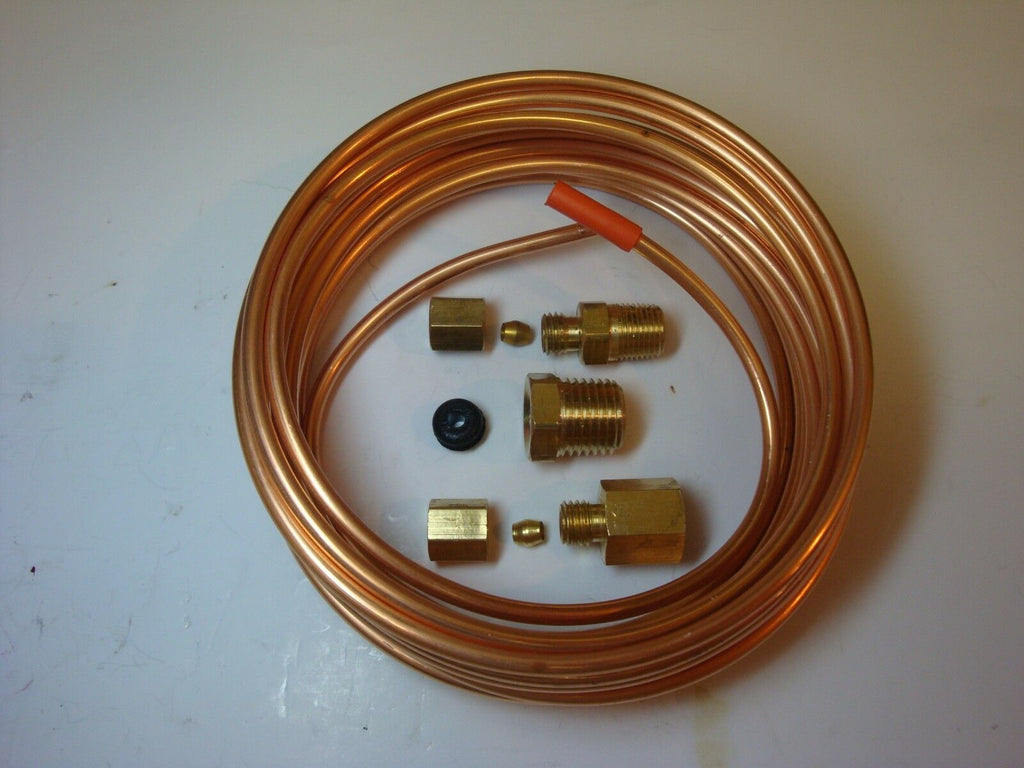 Mechanical Oil Pressure Gauge Copper Tubing Line Kit 1/8" OD x 16' ABC ...