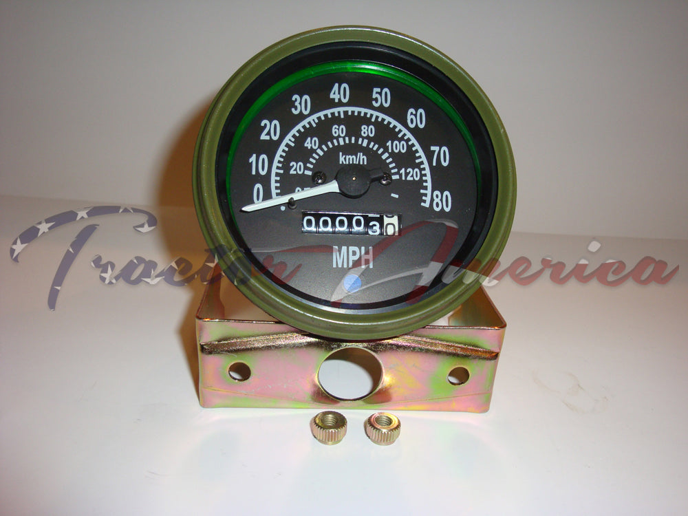 Speedometer Gauge for Willys MB Jeep Ford CJ GPW Olive Bezel 80 MPH ...