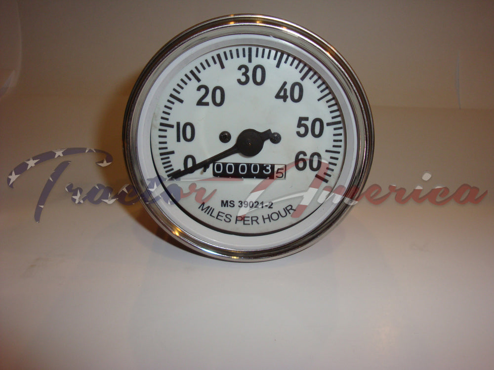 Speedometer Gauge for Willys MB Jeep Ford CJ GPW Chrome Bezel White Fa ...