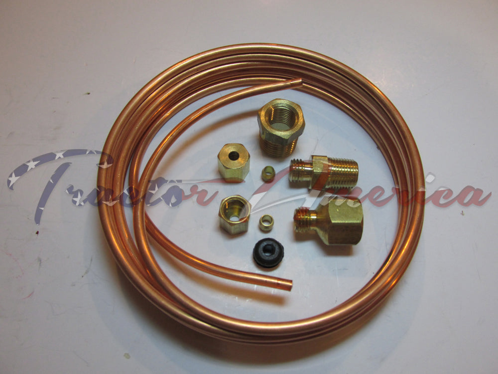 Mechanical Oil Pressure Gauge Install Kit with Fittings & 72" Copper T ...