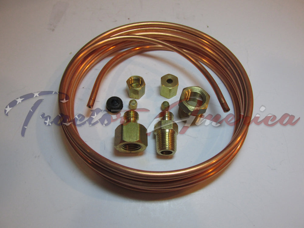 Oil Pressure Gauge Copper Tubing Line Kit 1/8" x 6' for Massey Ferguso ...